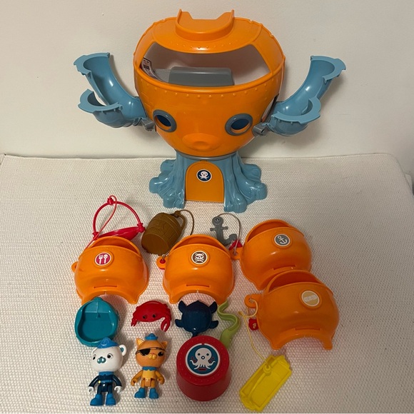 Toys | Octonauts Octopod Light Blue Base Complete Set With Figures And ...